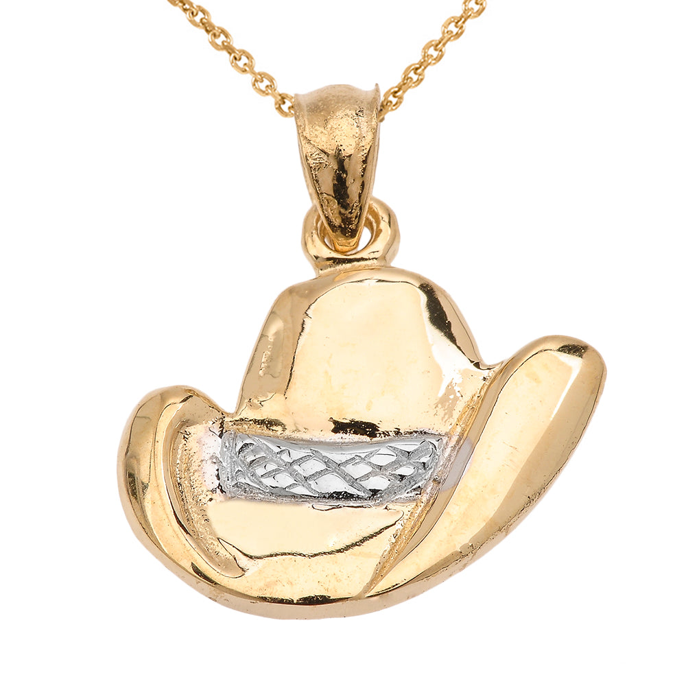Cowboy Hat Pendant in Gold – CaliRoseJewelry