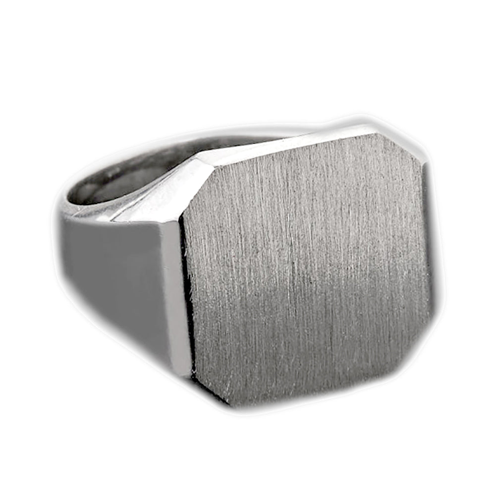Mens Large Square Signet Ring in Gold – CaliRoseJewelry